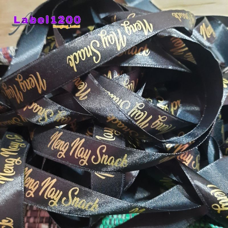 Jual pita satin 2cm 1,2cm label hijab label baju label pita label satin ...