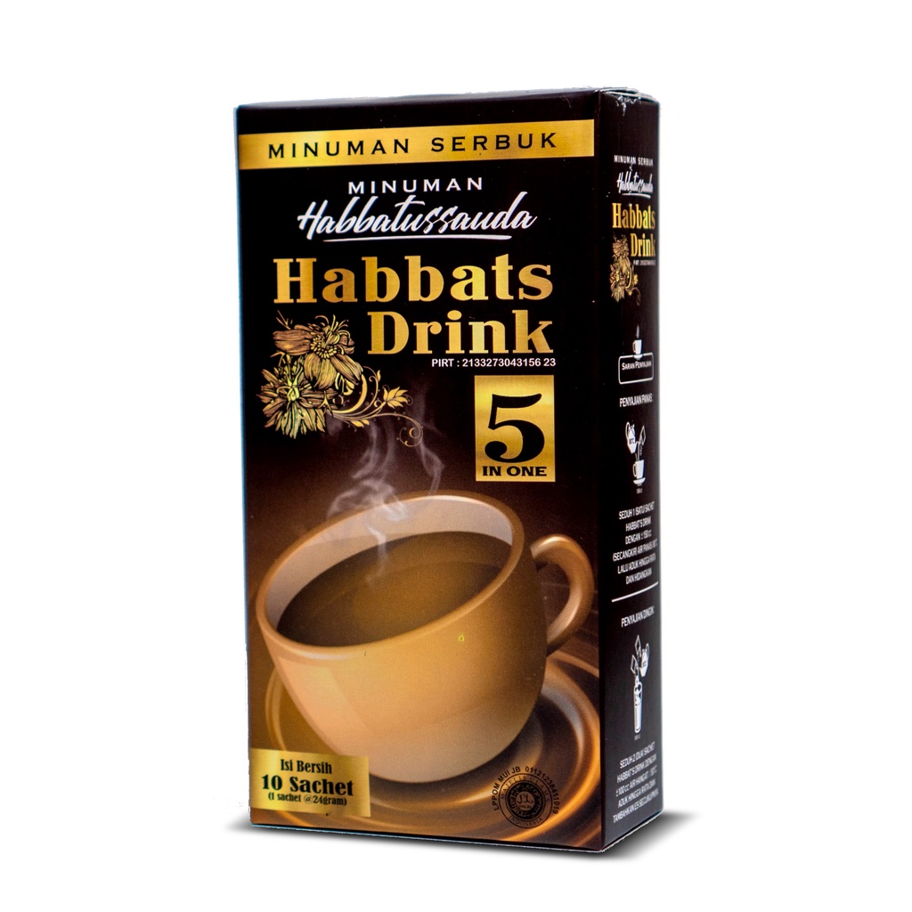 Jual Habbats Drink 5 in 1 Kopi Herbal Habbatussauda Isi 10 Sachet ...