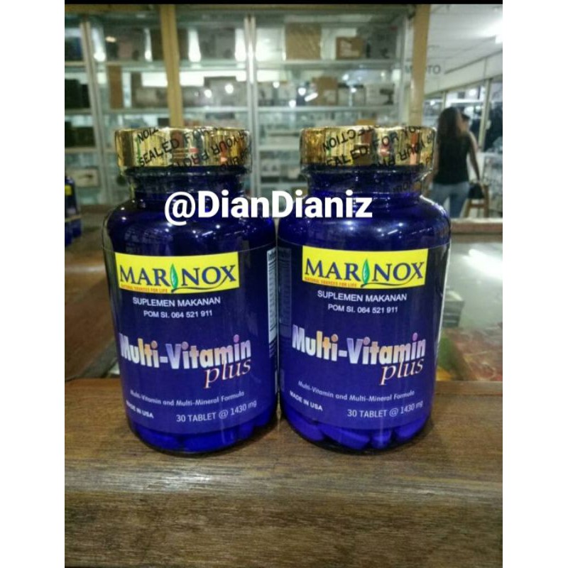 Jual MARINoX MULTIVITAMIN PLUS LUTEIN&LYCOPEN ISI 30 TABLET | Shopee ...
