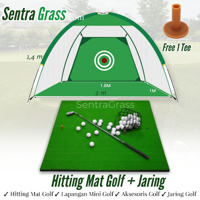 Jual Karpet Driving Golf Mat 120*120 cm + Tenda Jaring Target Golf 2 ...