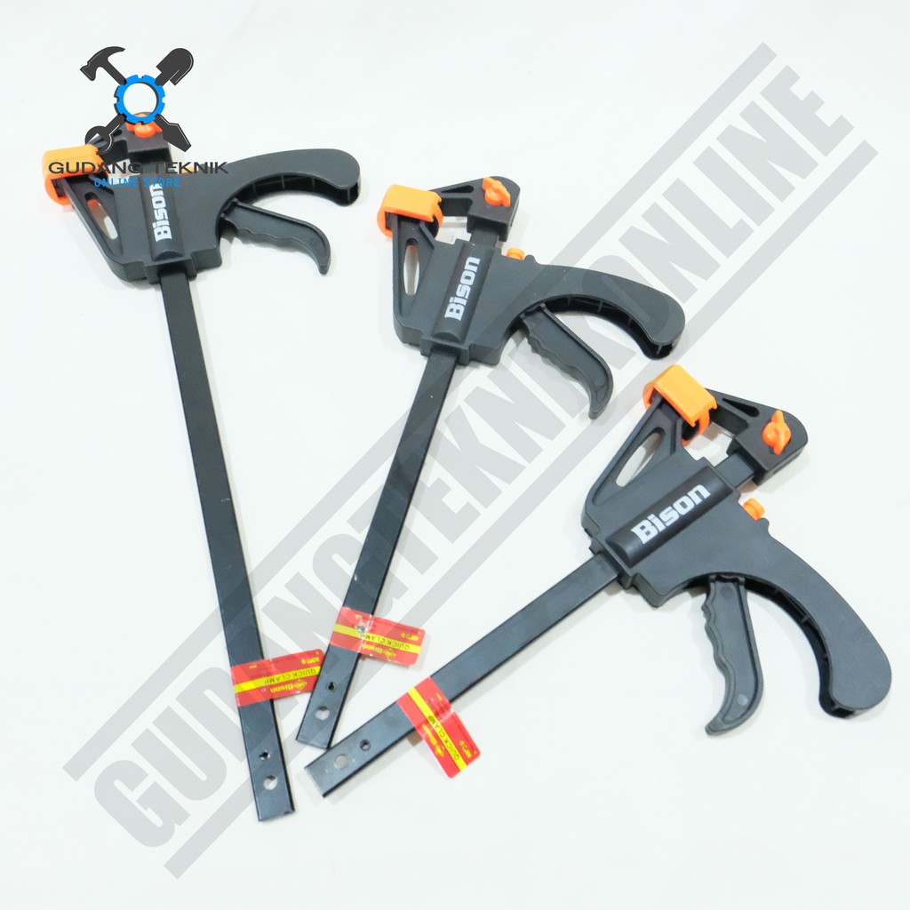 Jual (BISON KLEM F) Quick Clamp Klem F 6" 8" 12" / Alat Jepit Penjepit ...