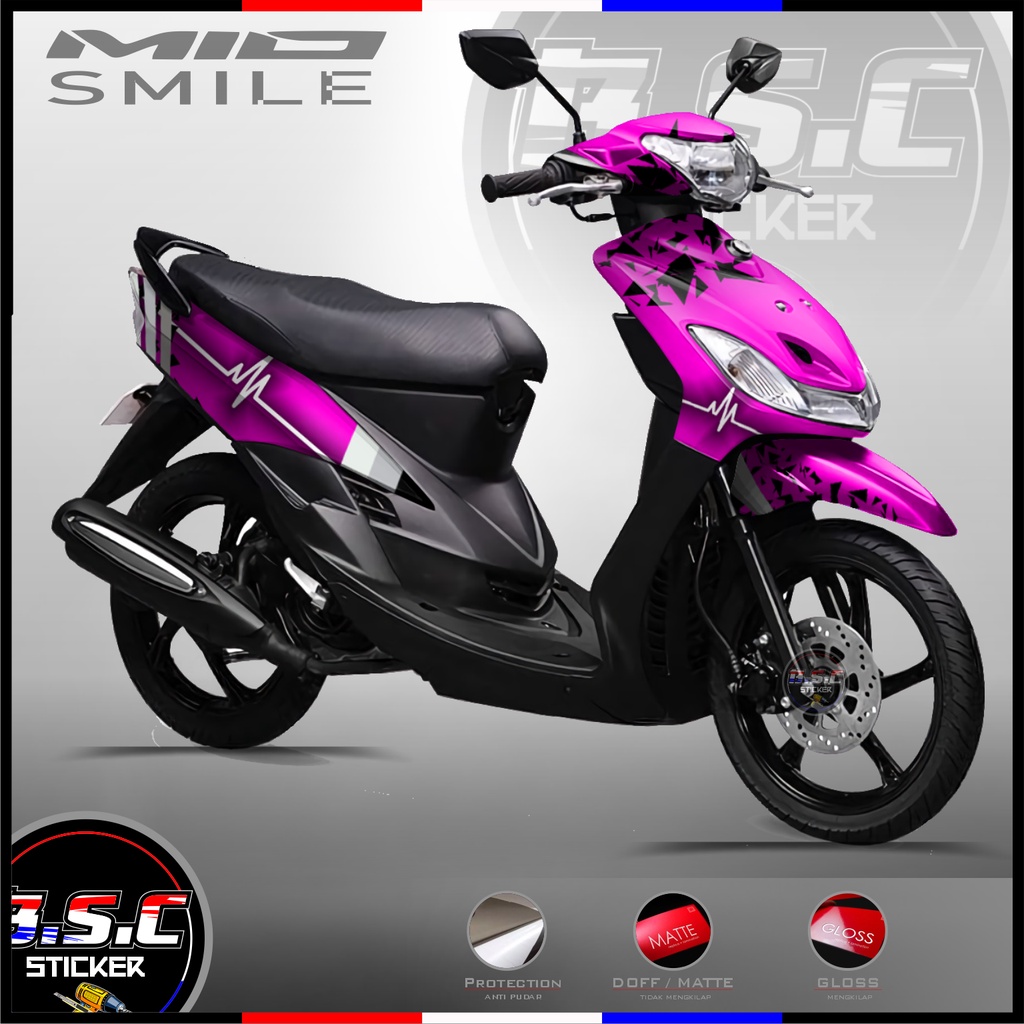 Jual Sticker Decal Full Body Mio Smile Mio Generasi 2 Motif Polygon ...