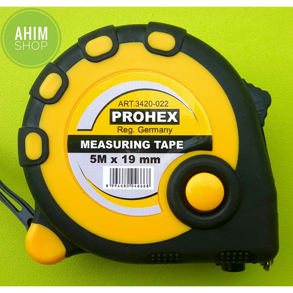 Jual PROHEX 5Mx19mm Roll Meteran Magnet 5 Meter Hitam–Kuning Measuring ...