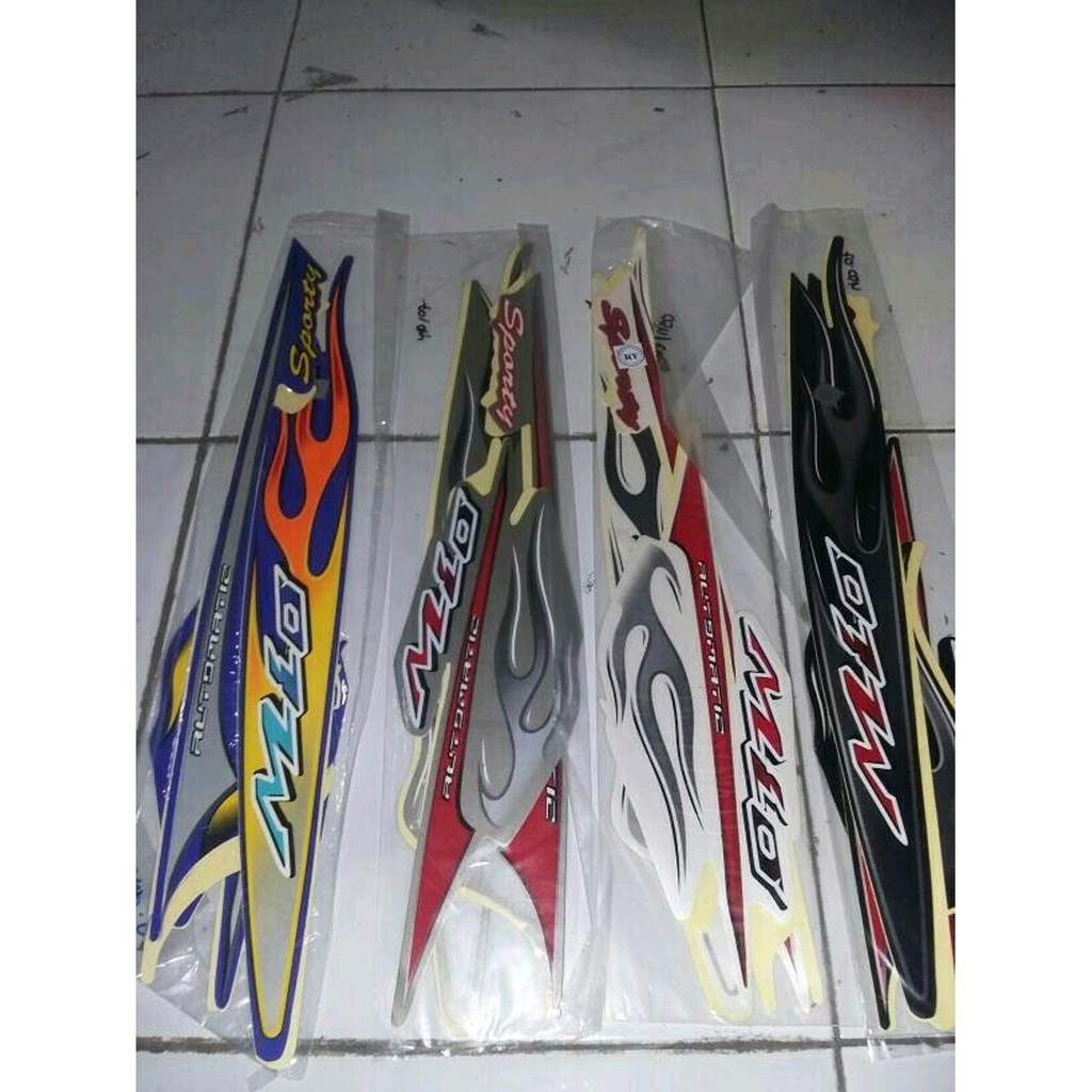 Jual Stiker striping sticker yamaha mio sporty 2007 api biru - silver ...