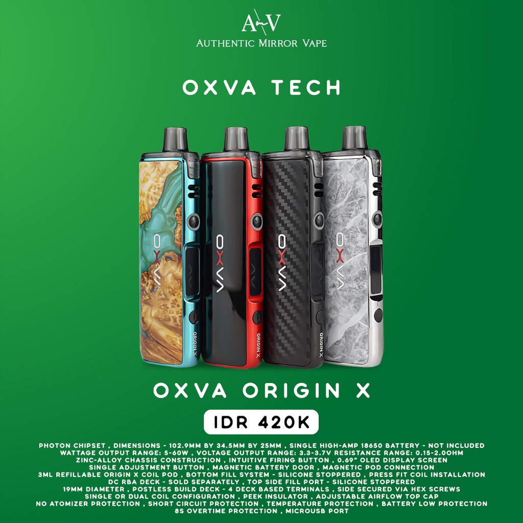 Jual OXVA Origin X 60W Pod Kit by Oxva Tech - PS | Shopee Indonesia