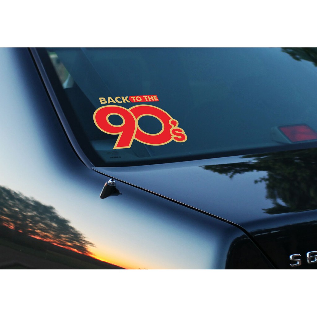 Jual Sticker Cutting BACK TO THE 90S Stiker Mobil Classic Retro 1990an ...