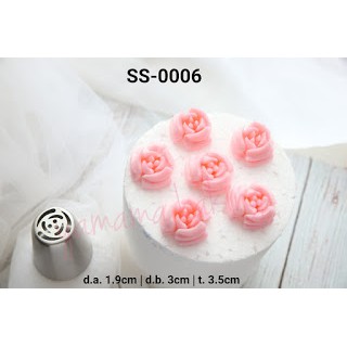 Jual SS-0006 Spuit pipping tip rusia kecil bunga flower buttercream ...