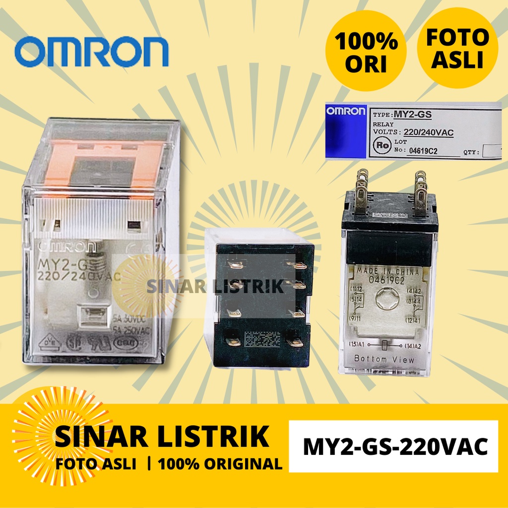 Jual OMRON RELAY MY2-GS-220VAC MY2 GS 220VAC 8PIN | Shopee Indonesia