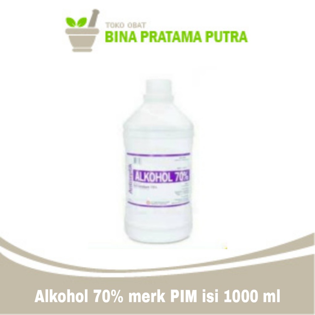 Jual Alkohol 70% Merk PIM isi 1000 ml / 1 Liter | Shopee Indonesia