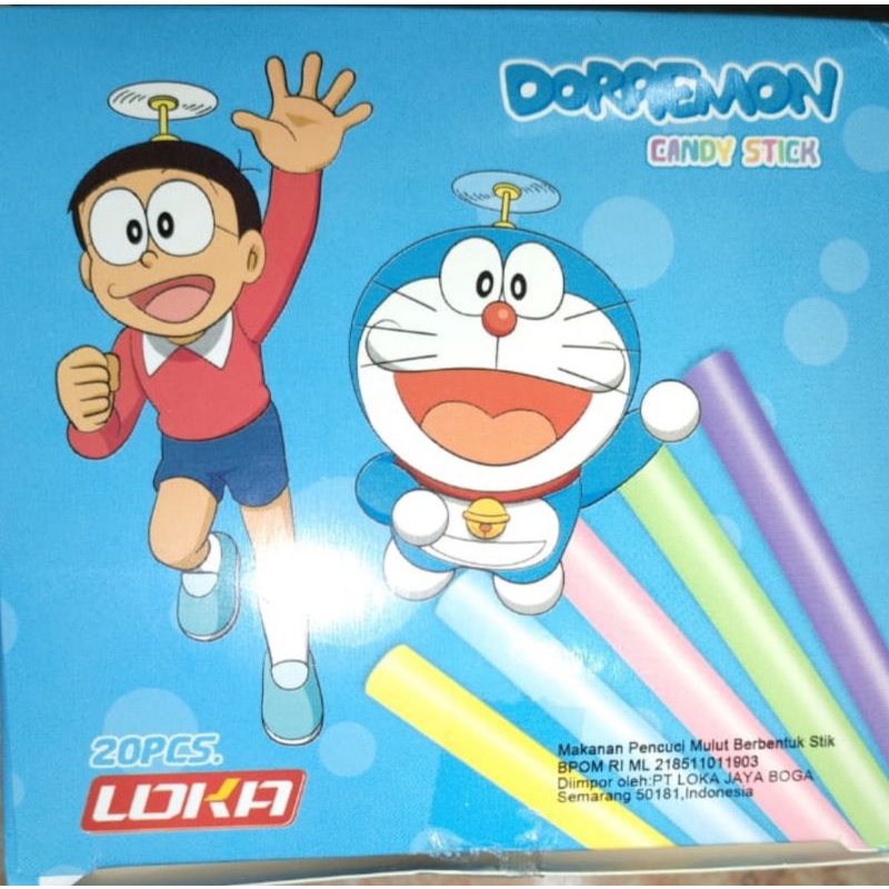 Jual doraemon candy stick jely yogurt permen pipet isi 20 | Shopee ...