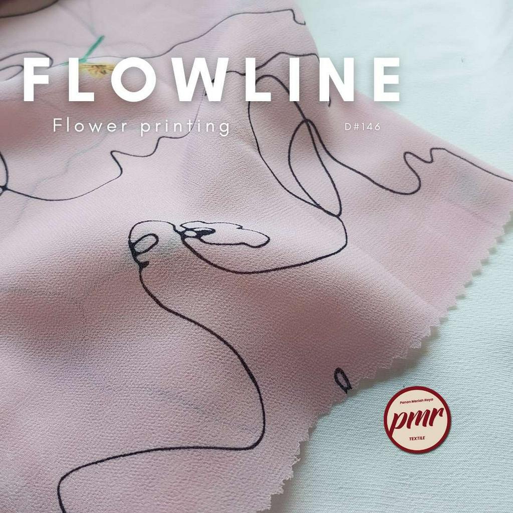 Jual Kain Ceruty FLOWLINE Kain Dress dan Kain Blouse Kain Premium Tebal ...