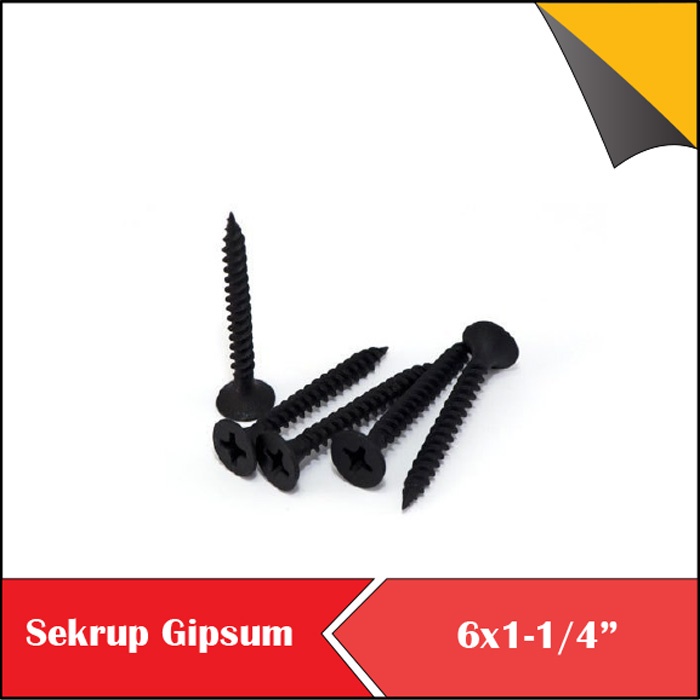 Jual Sekrup Gipsum Srew Gypsum 6x1 1/4 inch AG22 | Shopee Indonesia