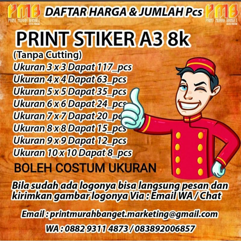 Jual Stiker label / vinyl / Transparan glossy ukuran A3 (Waterproof ...