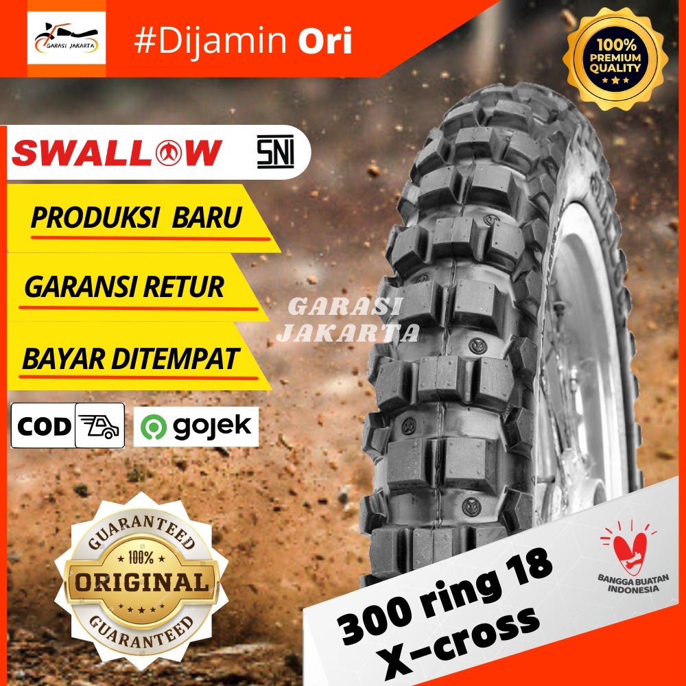 Jual Ban cross trail ring 18 300 ban luar motor ring 18 300 ban swallow ...