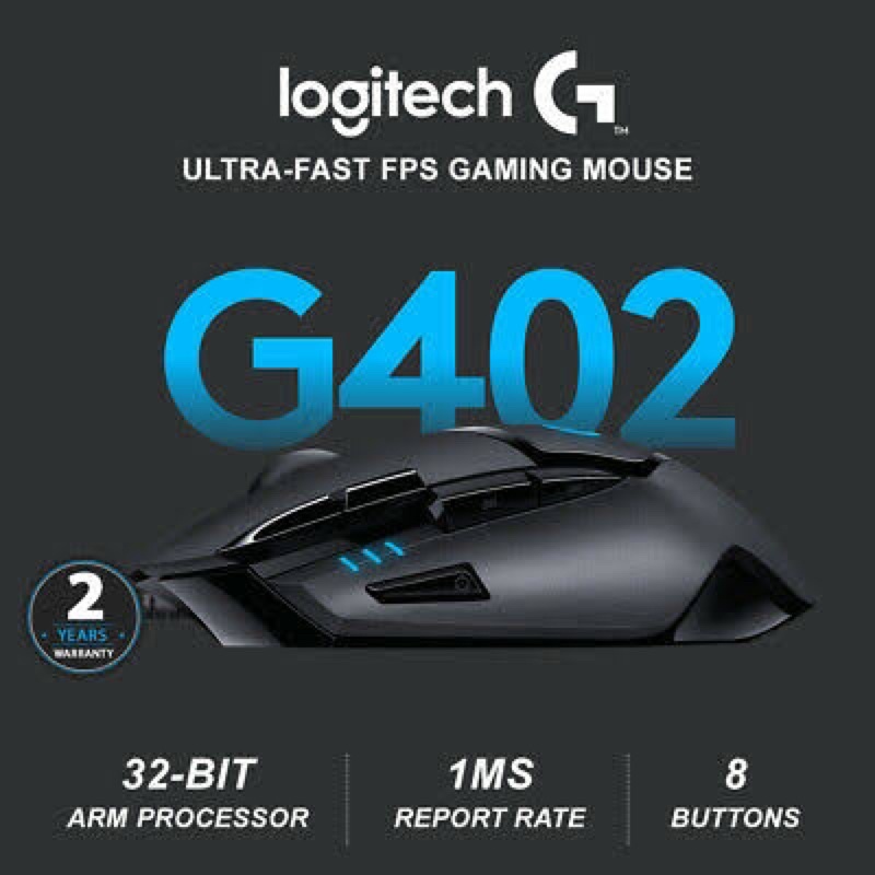 Jual Logitech G402 HYPERION FURY ULTRA-FAST FPS GAMING MOUSE | Shopee ...
