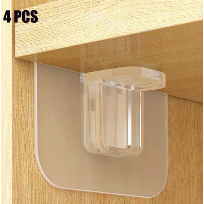 Jual ambalan penahan rak plastik sistem lem 4 pcs | Shopee Indonesia