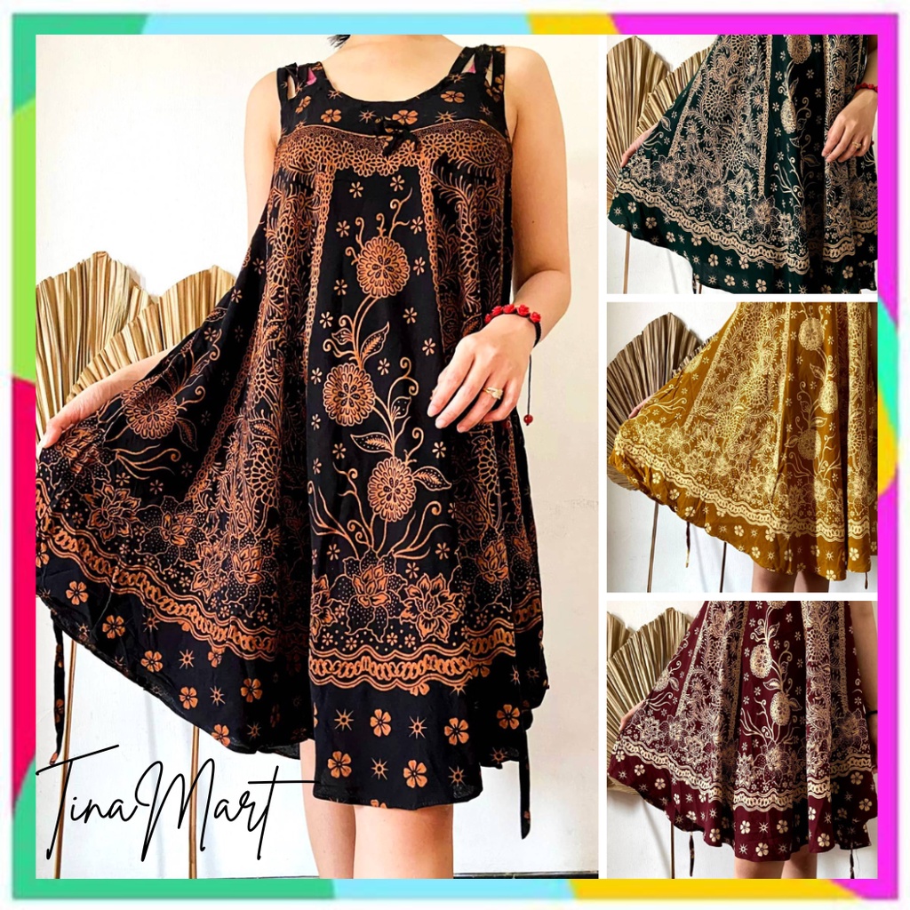 Jual Baju Tidur/Dress/Daster Batik Yukensi (Singlet/Tanpa Lengan ...