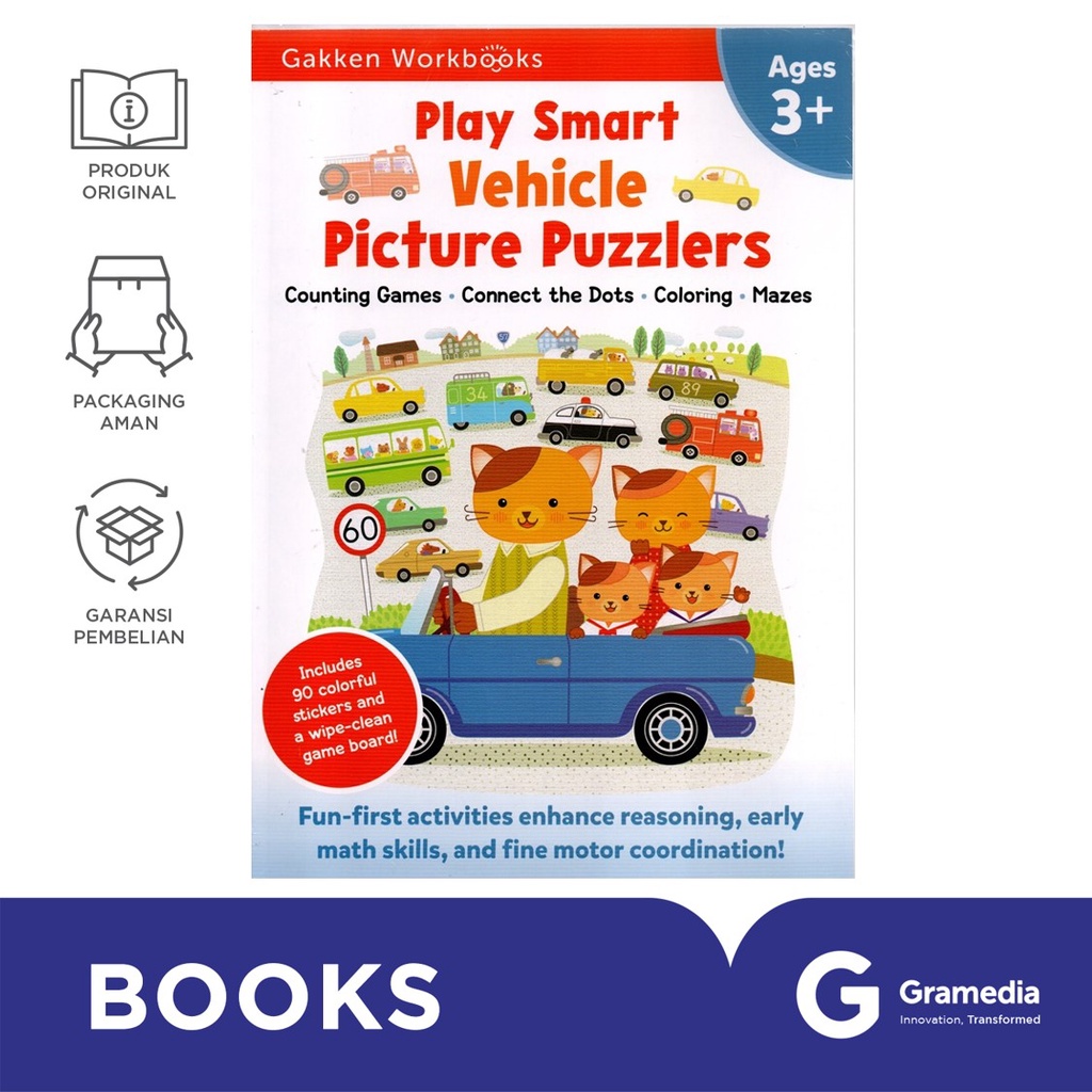 Jual Gakken:Play Smart Vehicle Picture Puzzlers 3+ (Sc) | Shopee Indonesia