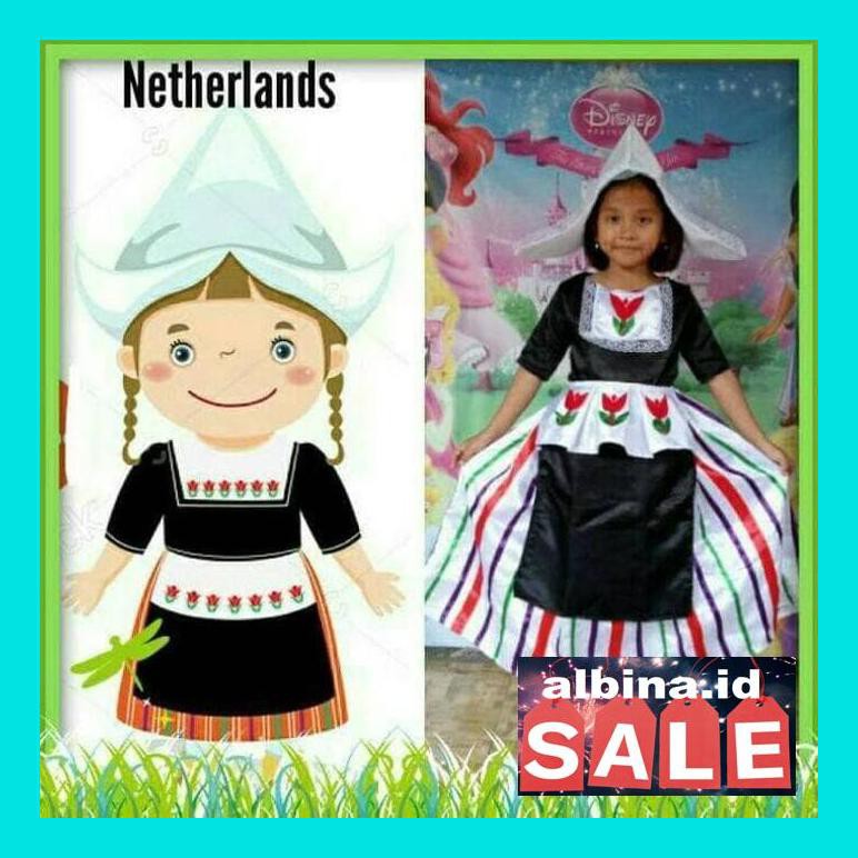 Jual Af78Tad Baju Kostum Negara Belanda Netherland Ad8T7A | Shopee ...