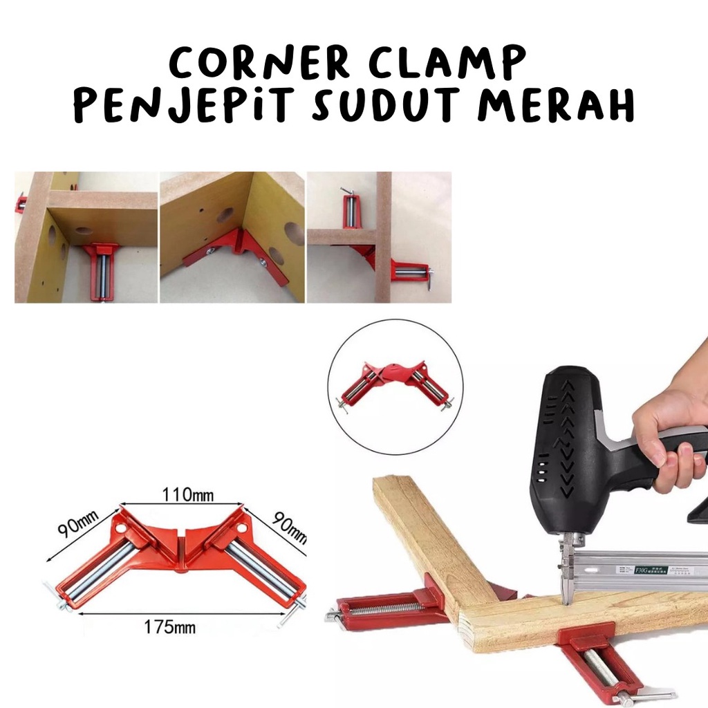 Jual [ORIGINAL 100%] CLAMP CORNER FRAME PENJEPIT KACA DAN KAYU | Shopee ...