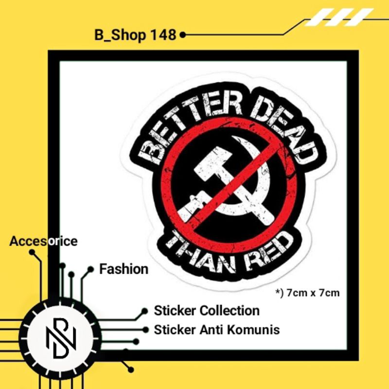 Jual Sticker Anti Komunis/sticker anti communism | Shopee Indonesia