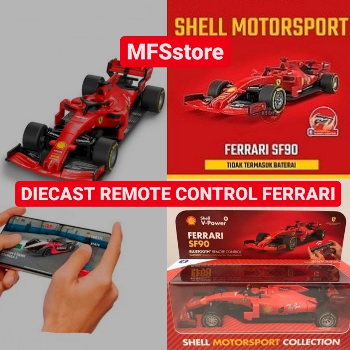 Jual DIECAST REMOTE CONTROL RC FERRARI SF90 F1 SHELL MOTORSPORT MOBIL ...