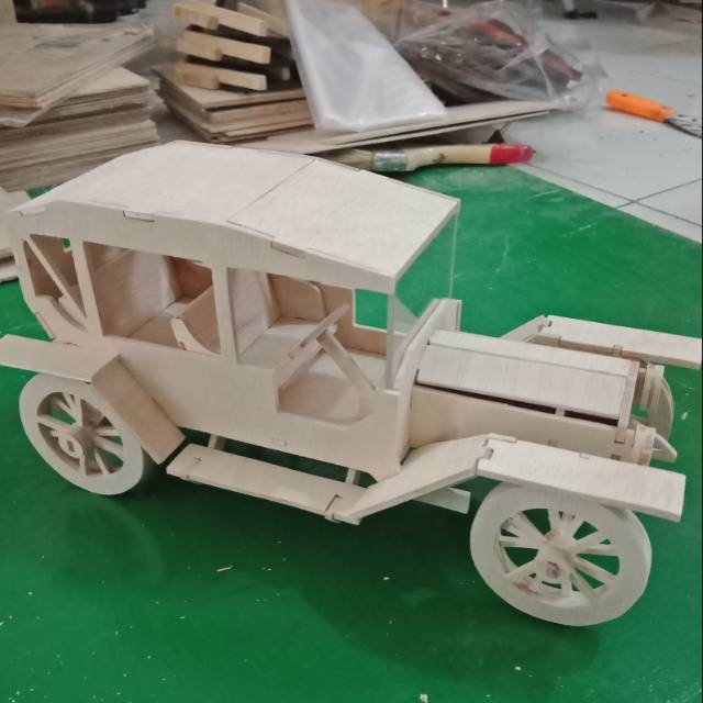 Jual Mainan edukasi anak 3D Puzzle mobil antik panther car | Shopee ...