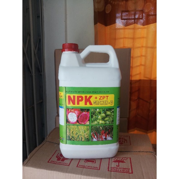 Jual Pupuk Nutrisi Pembesar Buah NPK Grower Cair 5 Liter | Shopee Indonesia