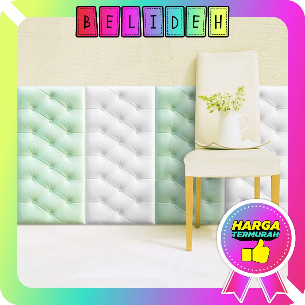 Jual ☛BELIDEH☚ Wallpaper Foam 3D Headboard Bed Wall Sticker Dinding ...
