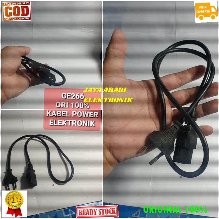 Jual G266 ORIGINAL KABEL POWER LISTRIK METER ELEKTRONIK ELEKTRIK 3 PIN ...