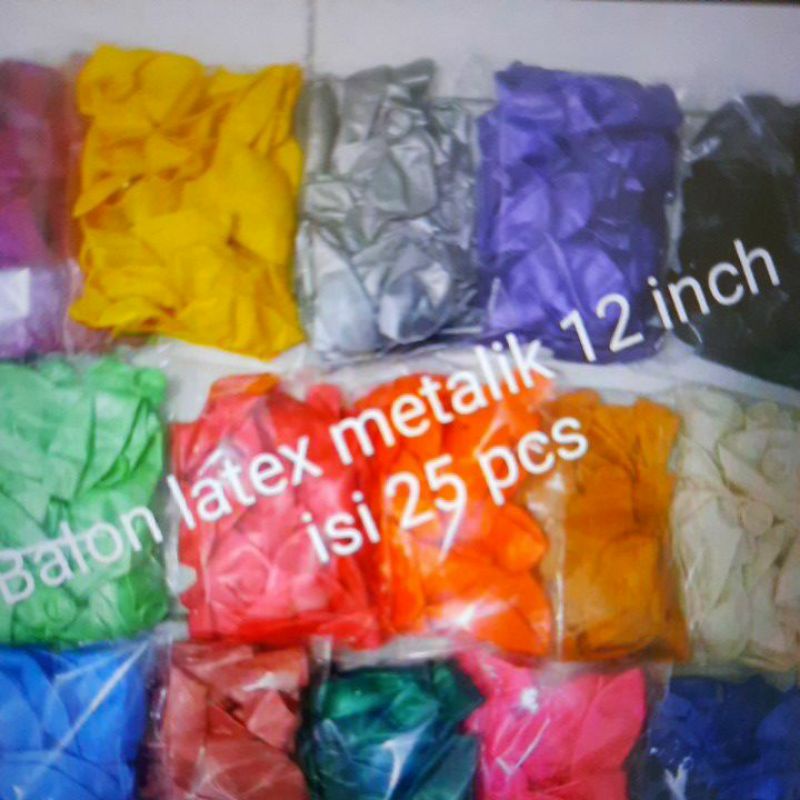 Jual Balon metalik 12 inch/balon ulang tahun (isi 25/pack) | Shopee ...