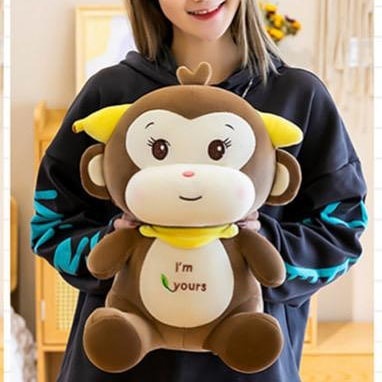 Jual Boneka Lucu Karakter Monyet Monkey Banana Import Berstandar SNI ...
