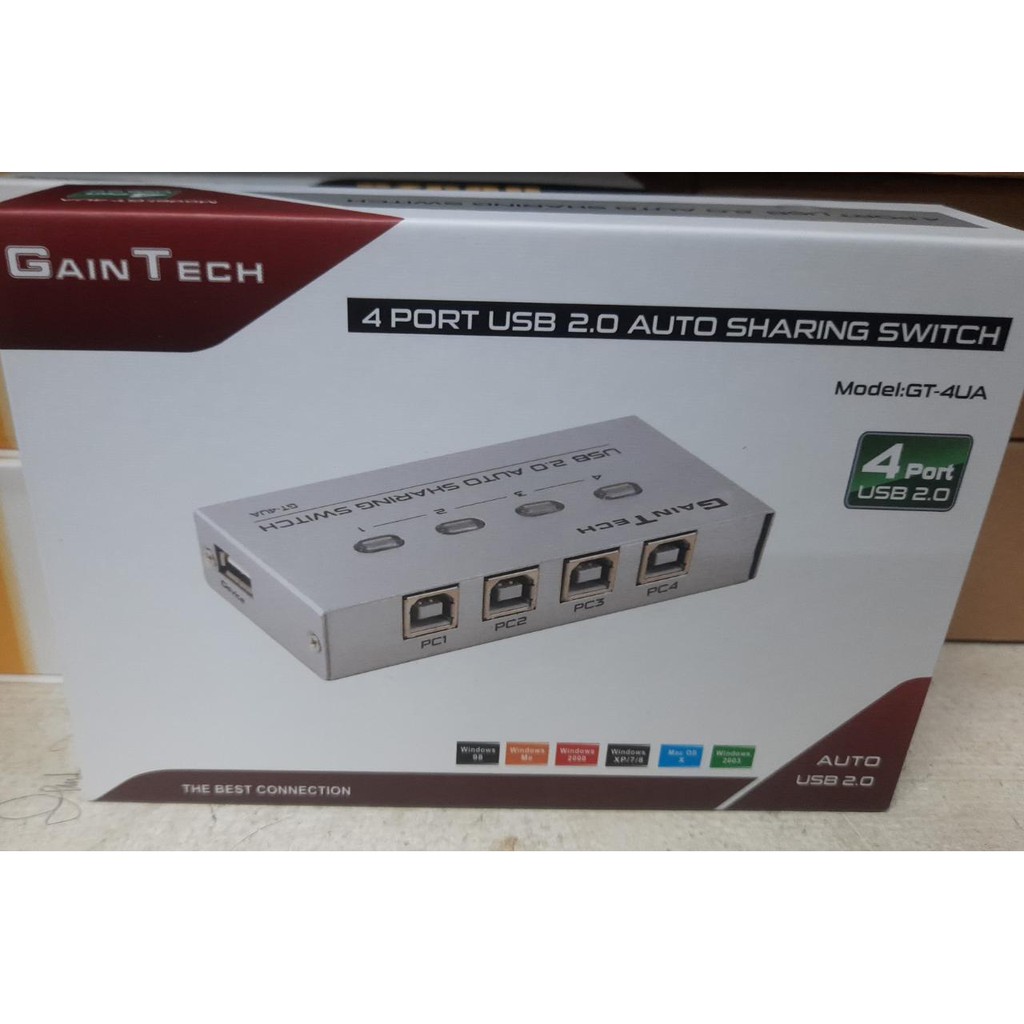 Jual Auto Switch usb 1-4 gaintech GT4UA printer switch | Shopee Indonesia