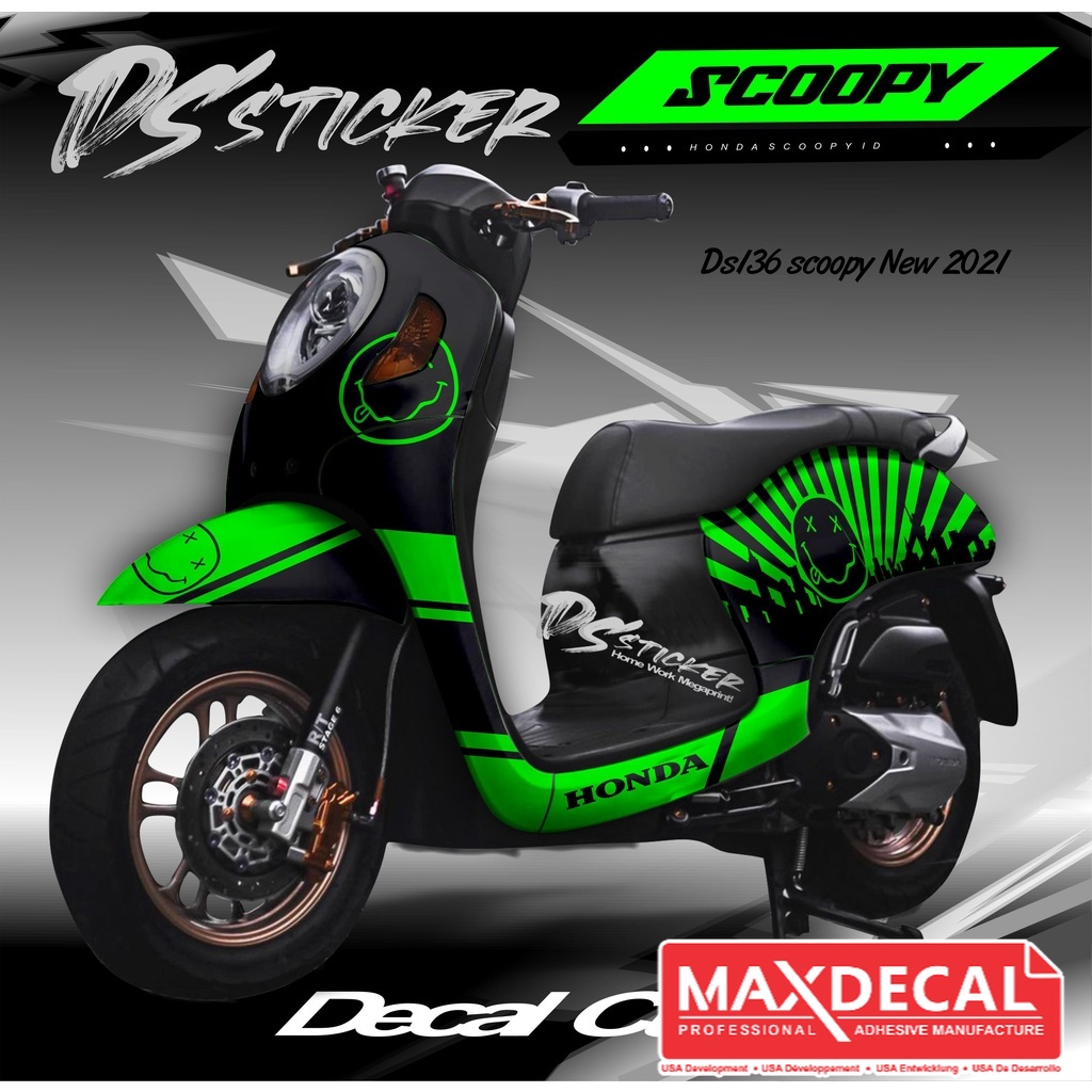 Jual DS136 Decal Stiker sticker Scoopy new 2021 motif emoticon warna ...
