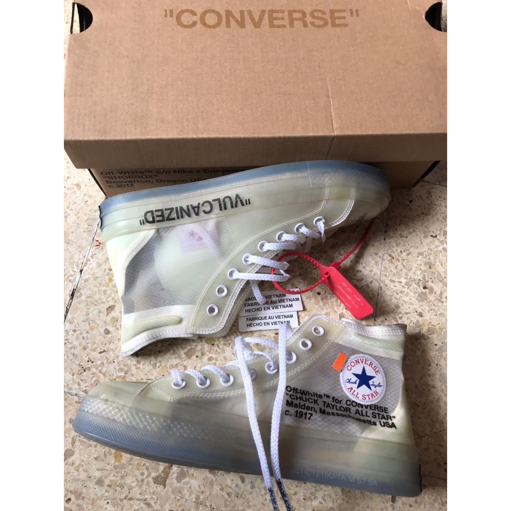 Jual Sepatu premium Converse All Star Sneakers vulcanized Off White X ...