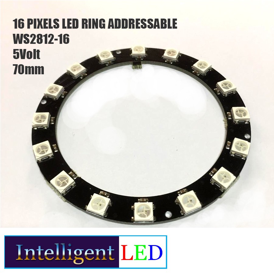 Jual LED Ring Addressable RGB 5V 16 Pixels LED support Arduino Diameter ...