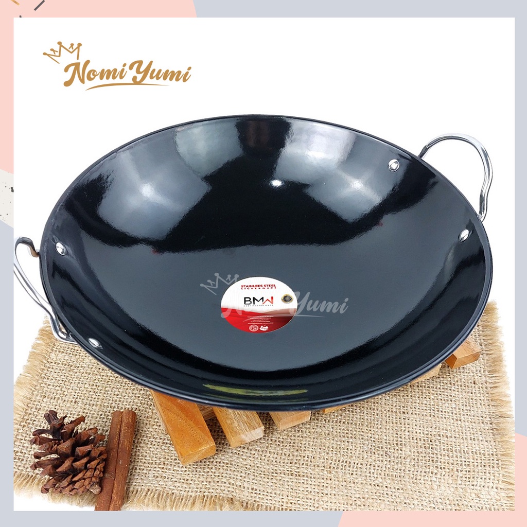 Jual NomiYumi - Wajan Mini Hitam Stainless Steel Penggorengan Kuali ...