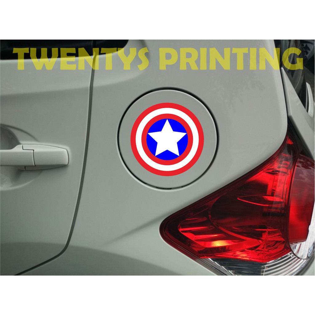 Jual LOGO CAPTAIN AMERICA STIKER TUTUP TANKI MOBIL STICKER CUTTING ...