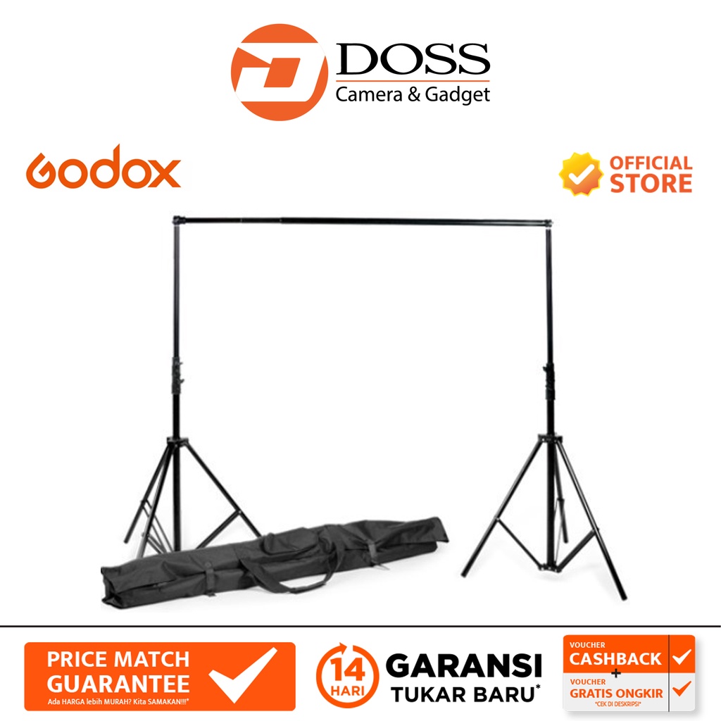 Jual Godox BS04 Retractable Background Stand with Carrying Bag - Black ...