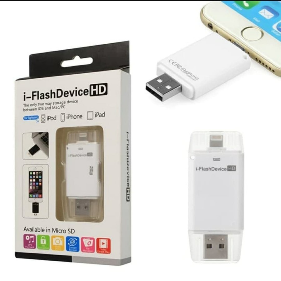 Jual OTG untuk lighting iphone / iflash device untuk lighting iphone ...