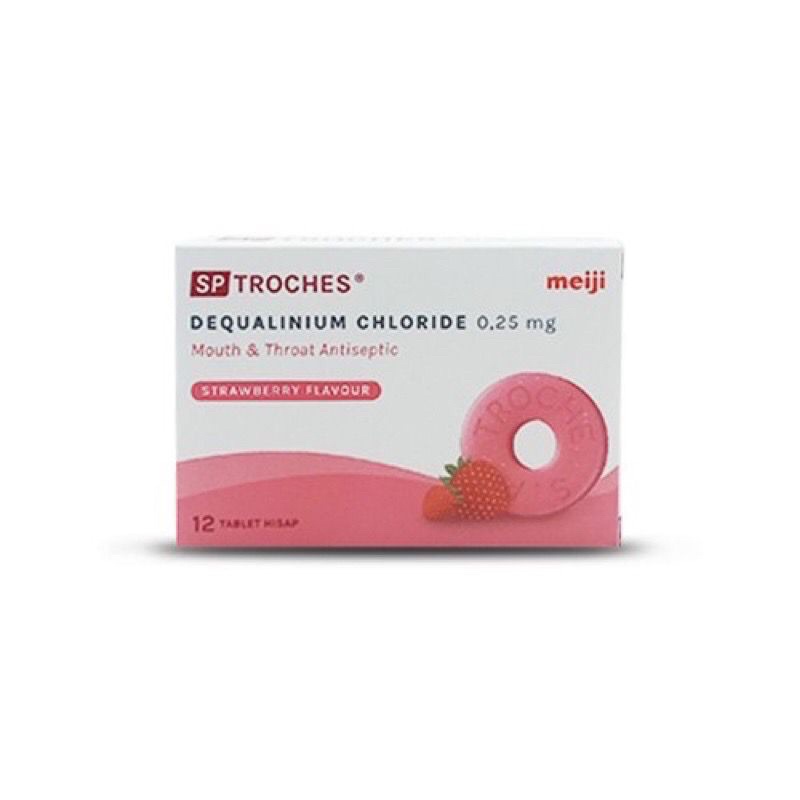 Jual SP TROCHES MEIJI varian melon dan strawberry, 1 box isi 12 tablet ...