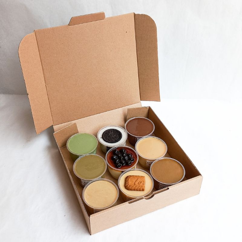 Jual Assorted Silky Pudding Box | Silky Pudding Aneka Rasa | Cups ...