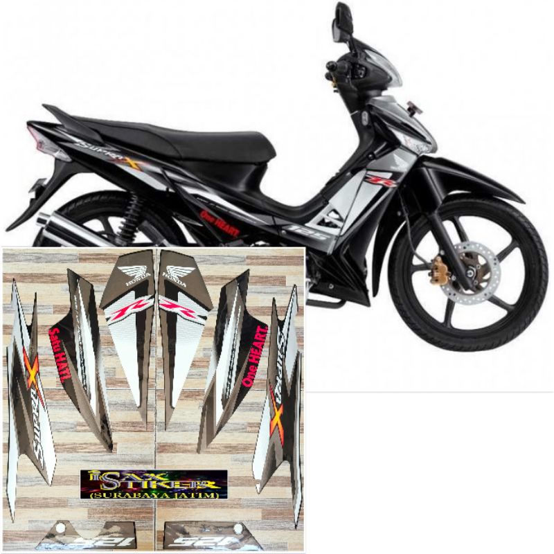 Jual striping original Honda Supra X 125 R silver hitam tahun 2013 ...
