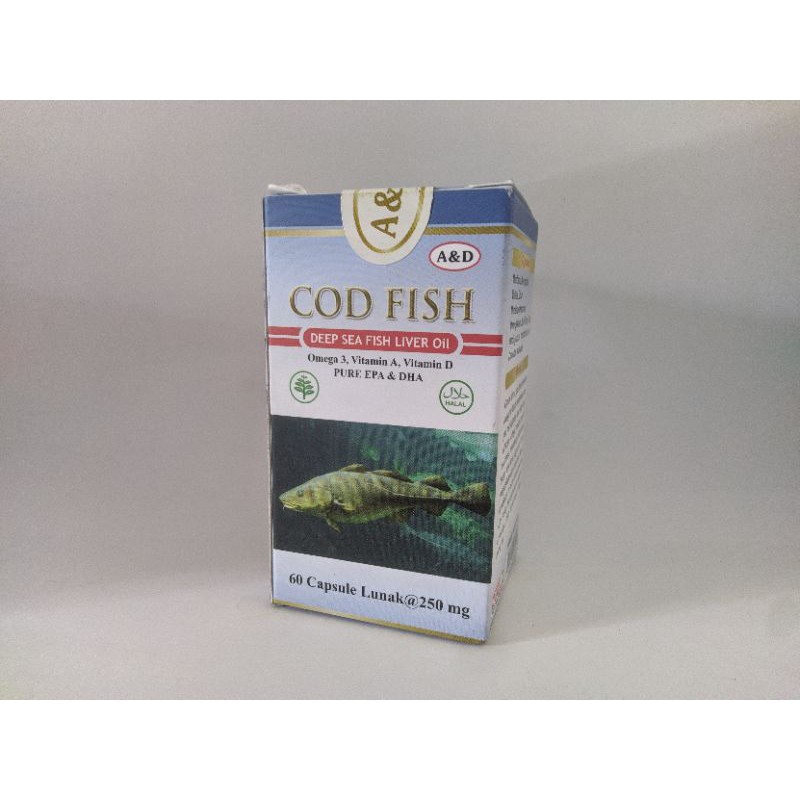 Jual kapsul cod fish ikan salmon tinggi vitamin A D dan pure DHA EPA ...