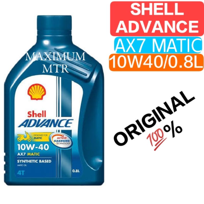 Jual OLI SHELL Advance AX7 - Matic - 0.8L - 10W-40(active cleansing ...