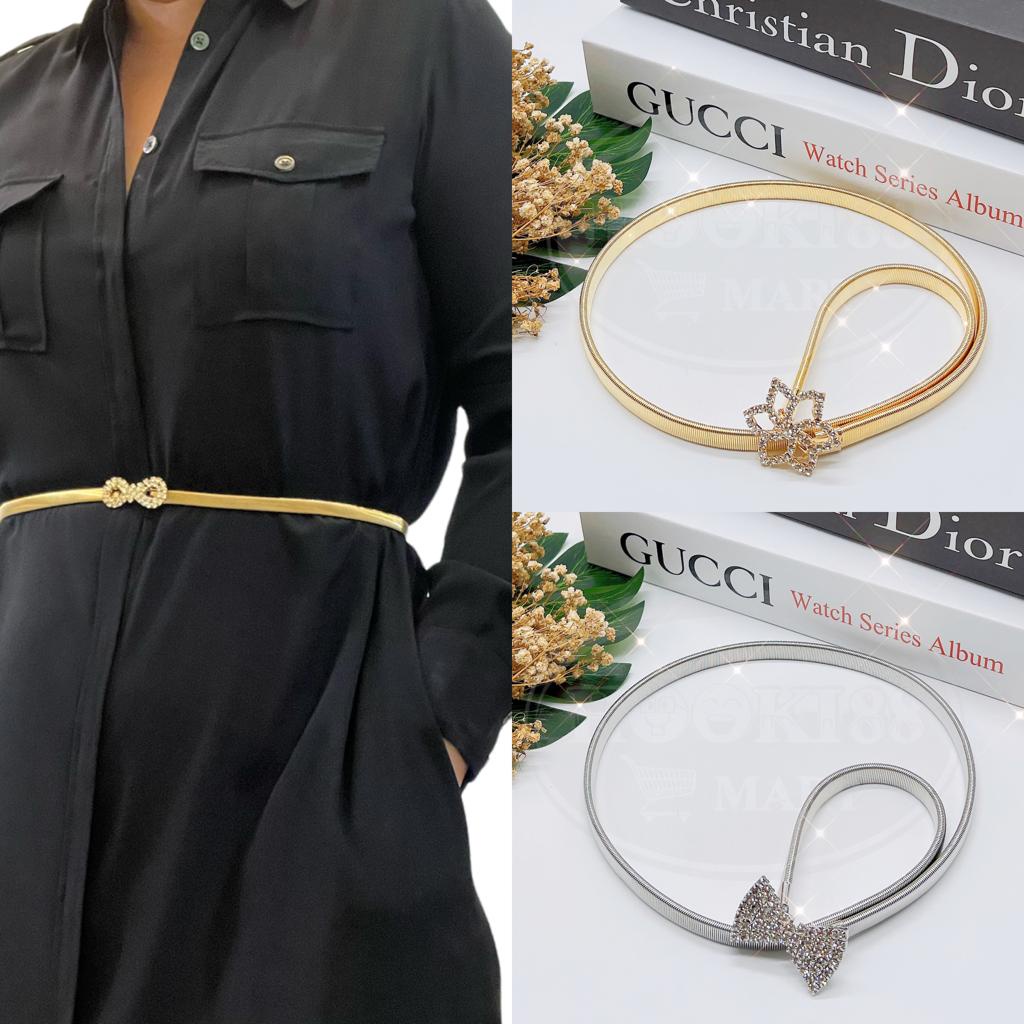 Jual PREMIUM - Ikat Pinggang Wanita Motif Permata / Belt wanita / Gesper Wanita / Sabuk Rantai ...