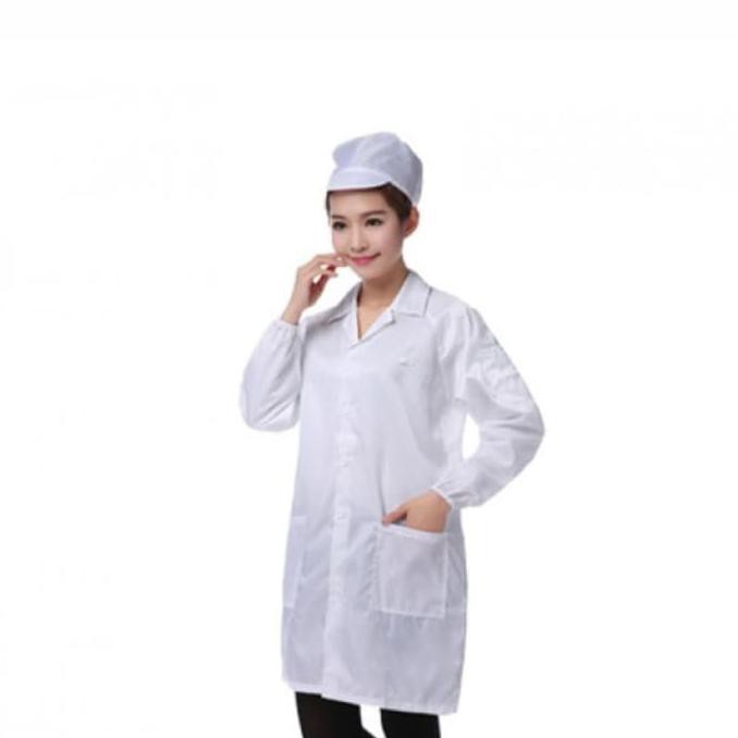 Jual Baju anti static jas lab/ ESD white | Shopee Indonesia