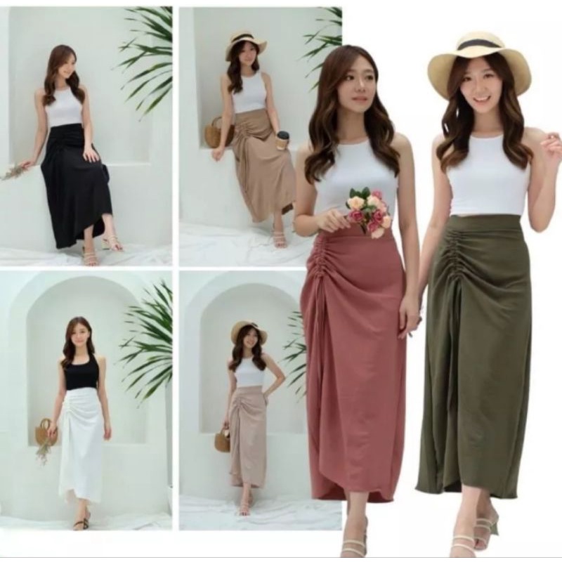 Jual Rok Serut Model Terbaru 2022 Rok Kekinian Trending Terbaru Korean ...