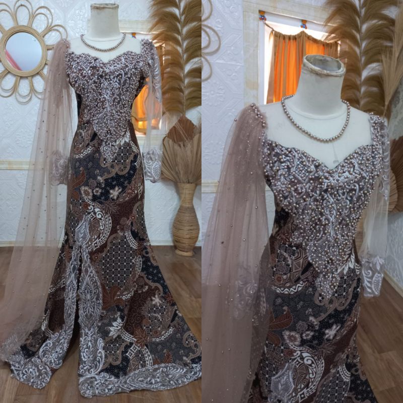 Jual Kebaya batik full Payet / kebaya wisuda / sinden penyanyi | Shopee ...