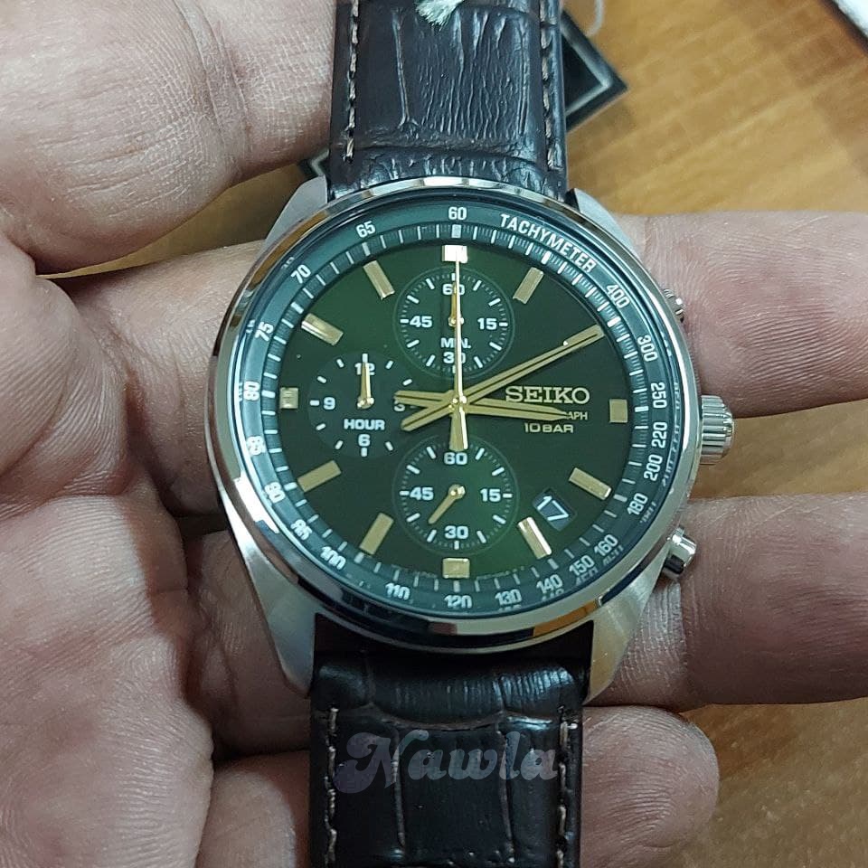 Jual Seiko Quartz SSB385P1 Chronograph Green Dial - Jam Tangan Pria ...